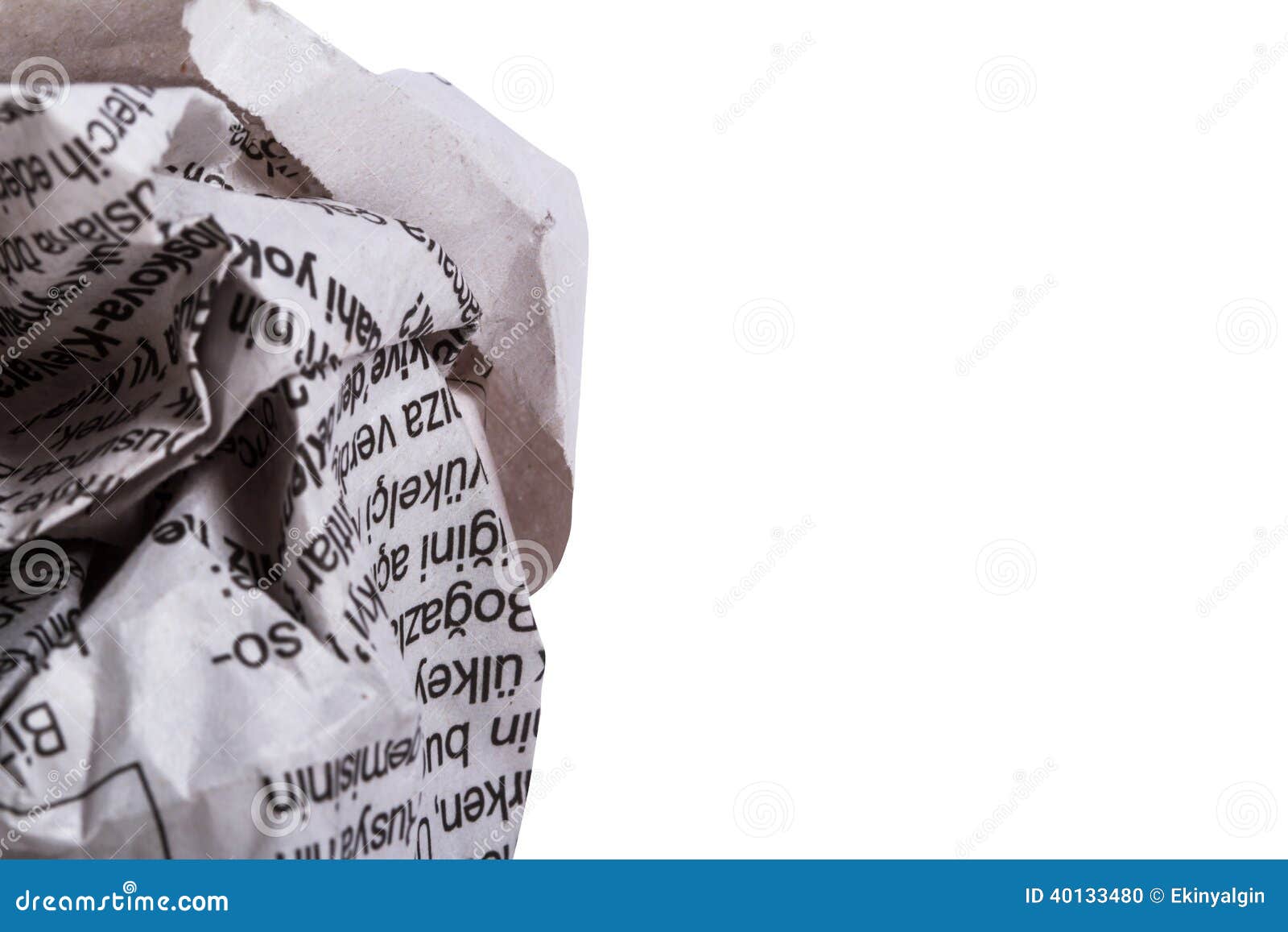 Crumpled Newspaper stock photo. Image of newspaper, editorial - 40133480