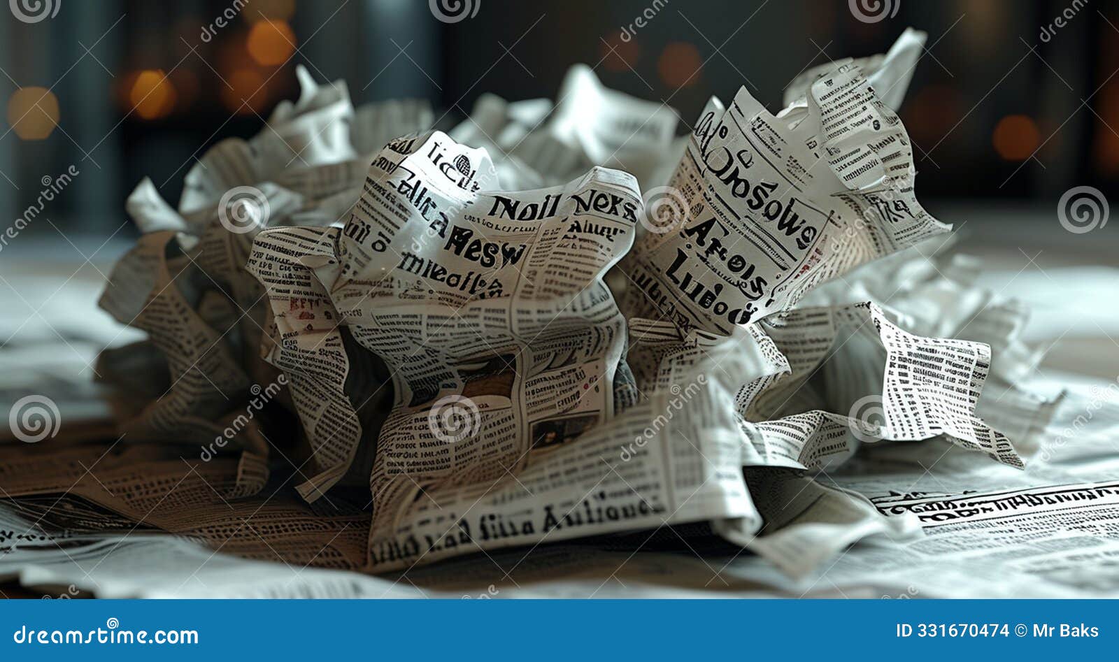 Old Crumpled Newspaper Texture Background Stock Image | CartoonDealer ...