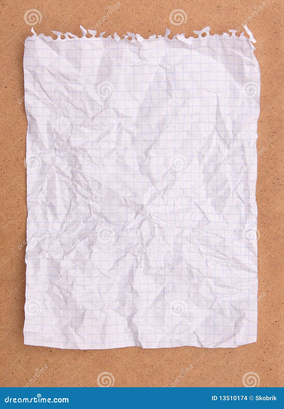 Crumpled note paper stock photo. Image of notepaper, isolated - 13510174