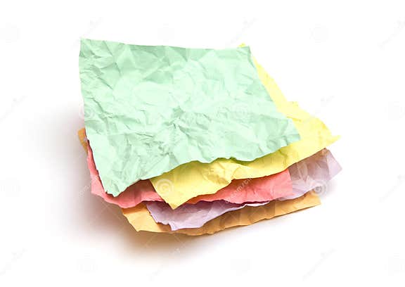 Crumpled note papers stock image. Image of surface, memo - 13365935