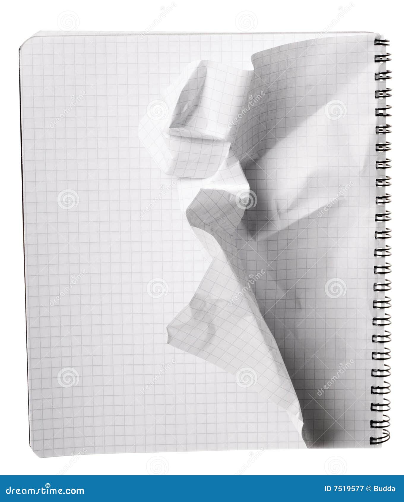 Crumpled notebook stock image. Image of catalog, textbook - 7519577