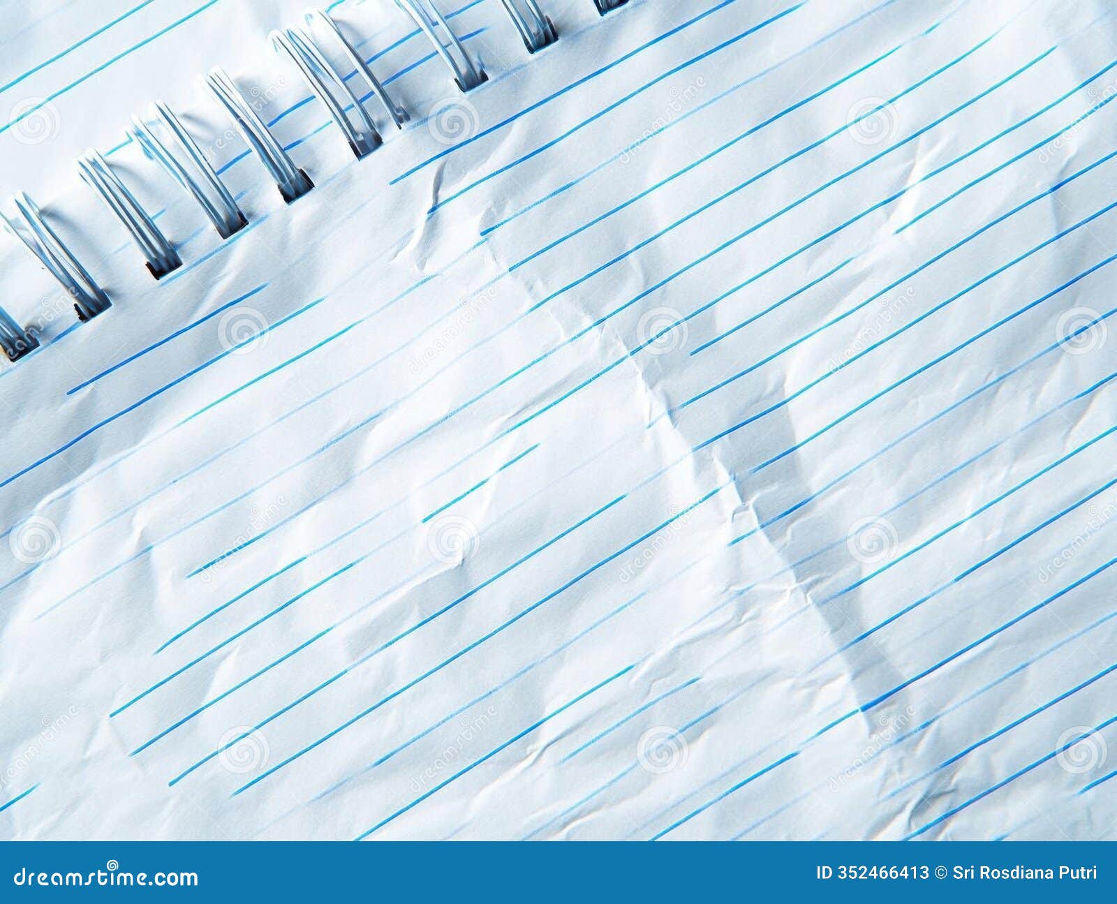 Crumpled Notebook Paper Shows Lines and Texture for Writing Background ...