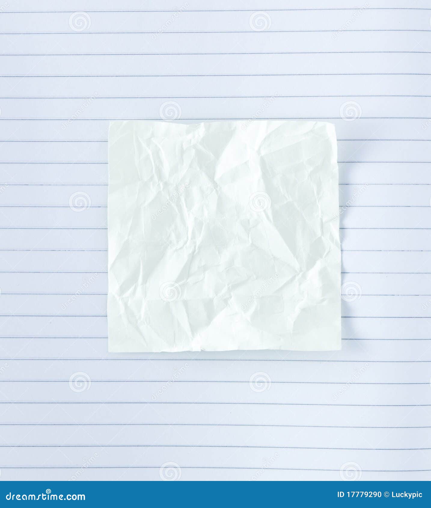Crumpled Notepad on Paper Lines Stock Photo - Image of empty, design ...