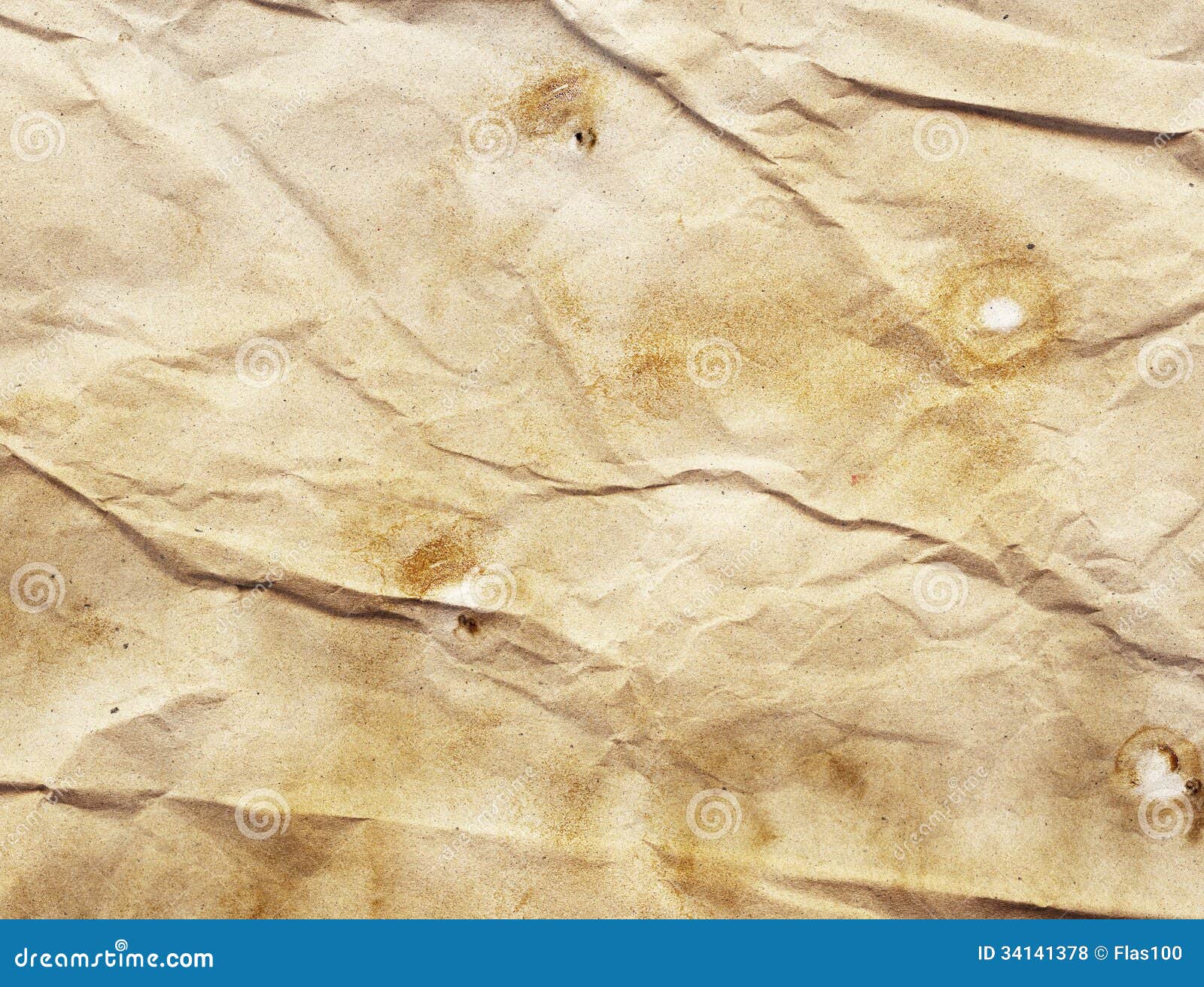Crumpled old paper texture stock photo. Image of rough - 34141378