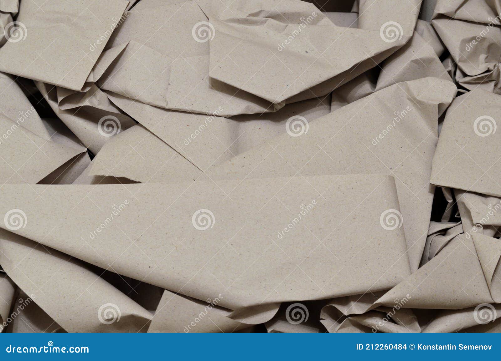 Crumpled packaging paper stock photo. Image of recycle - 212260484