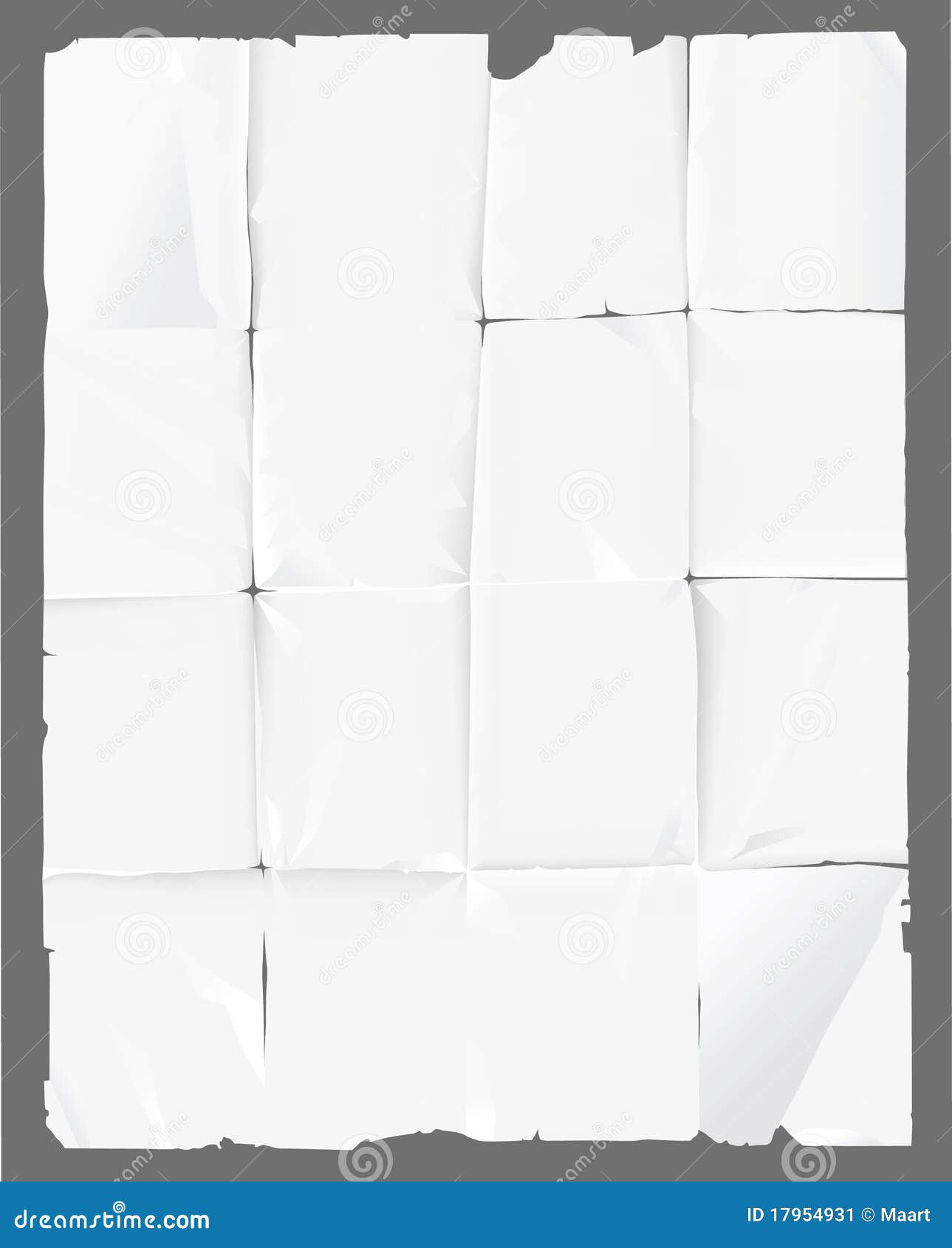 Crumpled Paper Scraps. Ragged Creased Sheet, Blank Or Empty Page ...