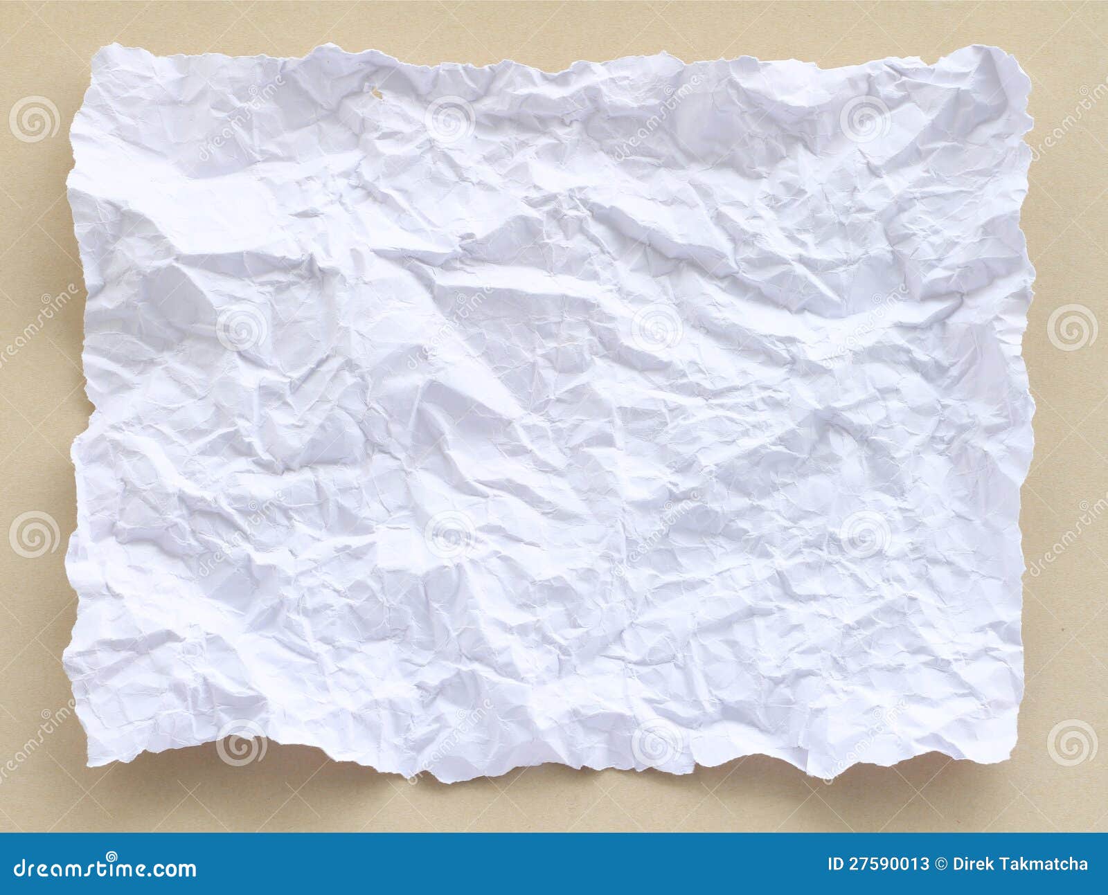 Crumpled paper stock image. Image of edges, damaged, cardboard - 27590013