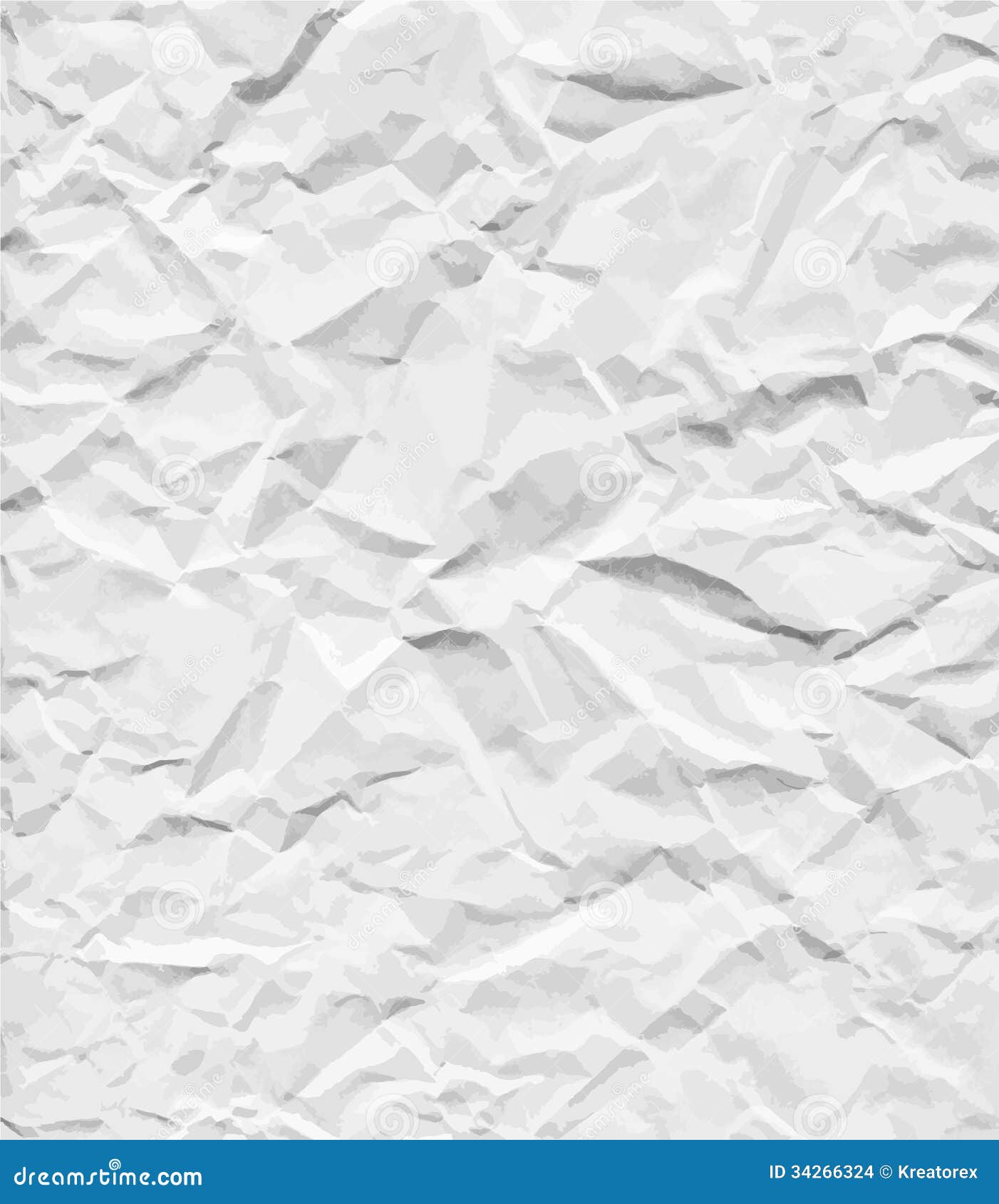 Crumpled paper stock vector. Illustration of grungy, damaged - 34266324