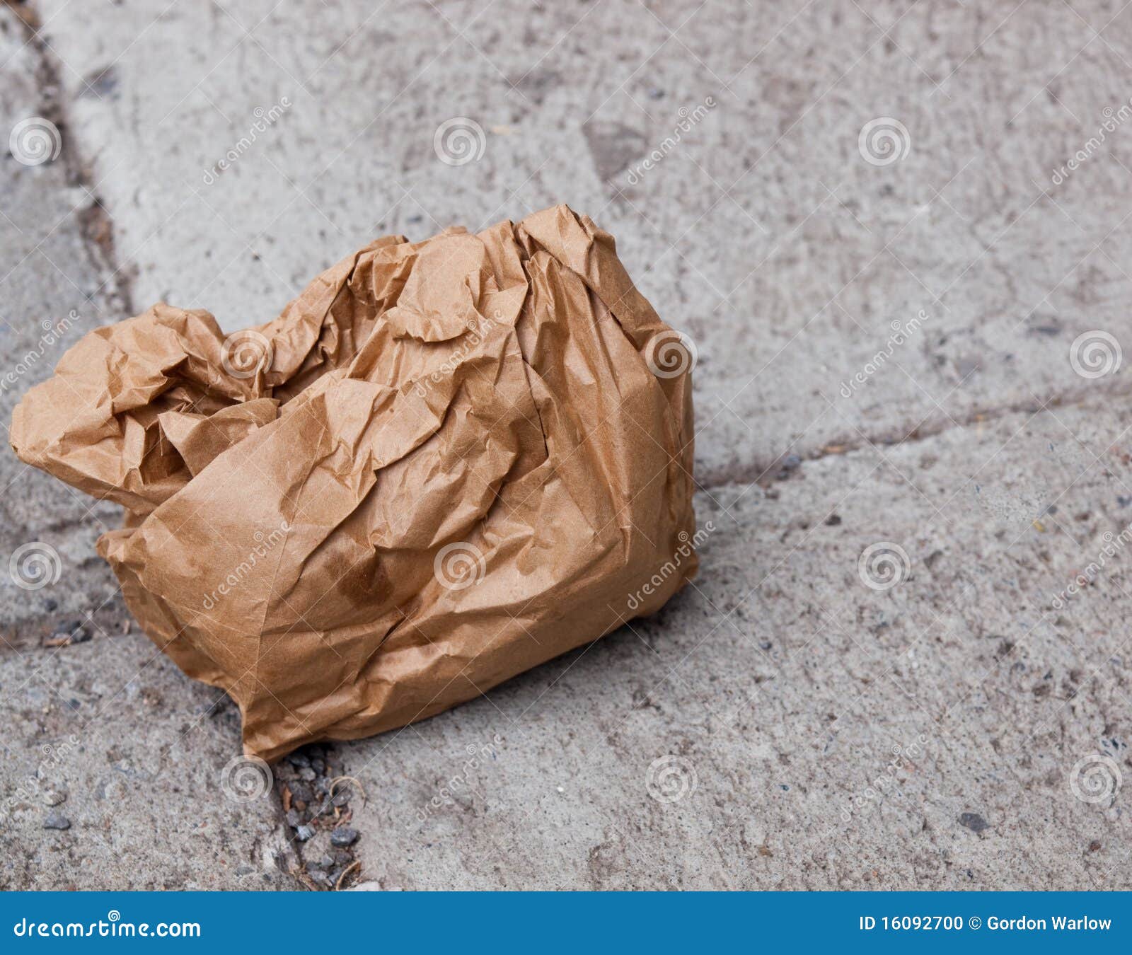 Crumpled Paper bag stock photo. Image of brown, environment - 16092700
