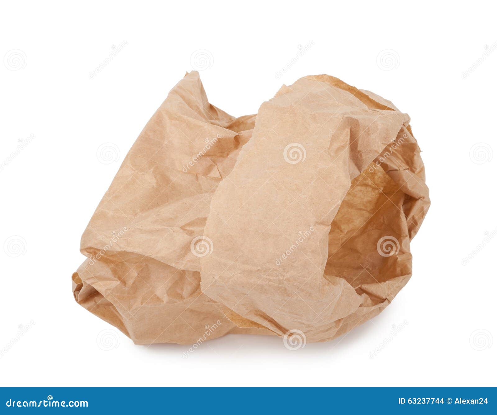 Crumpled paper bag stock photo. Image of equipment, letter - 63237744