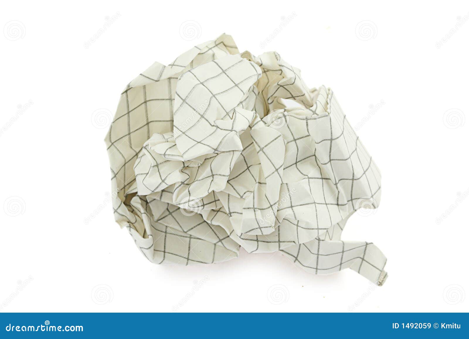 Crumpled paper ball stock image. Image of close, white - 1492059