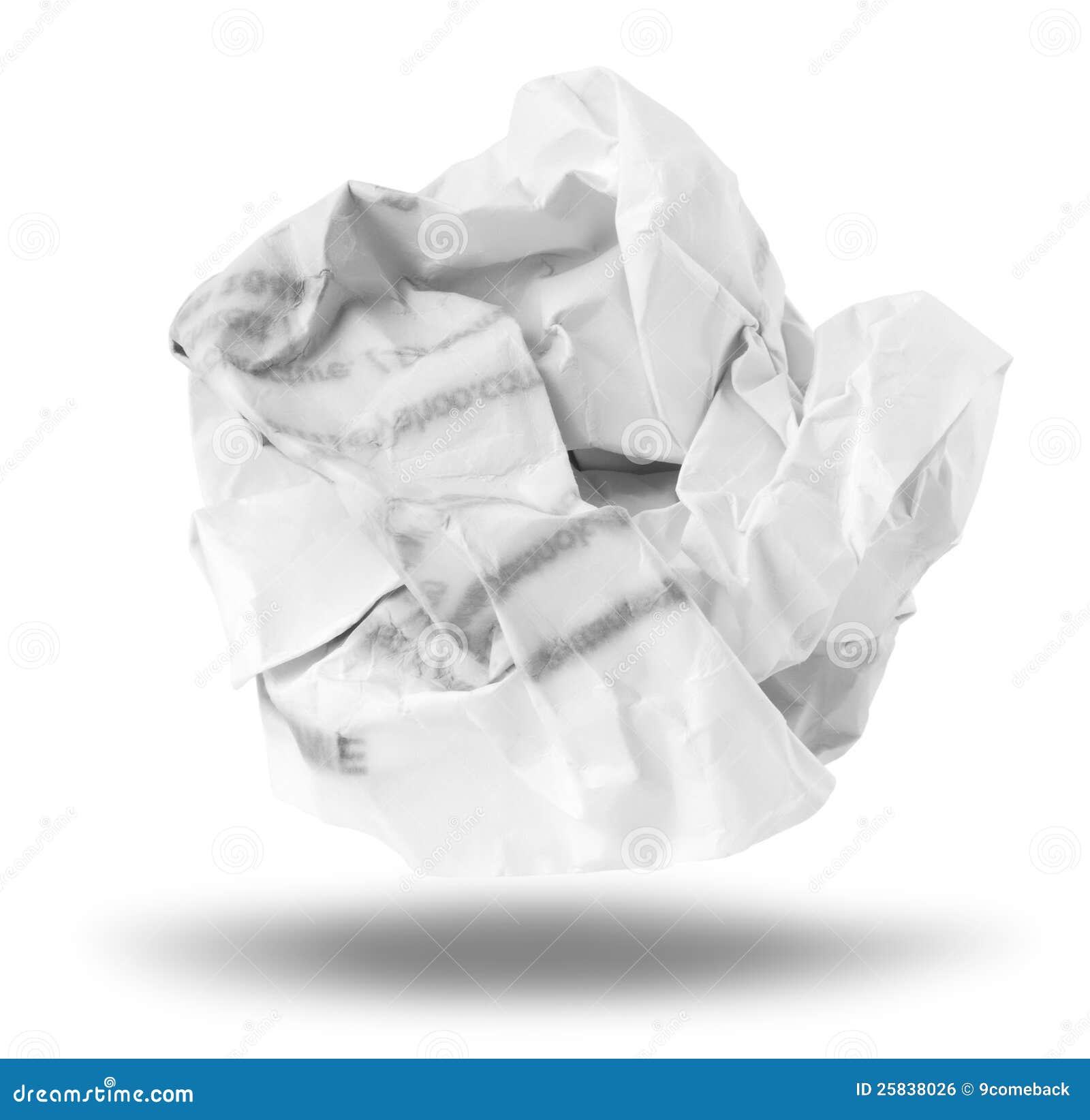Crumpled paper ball stock photo. Image of macro, wrinkled - 25838026