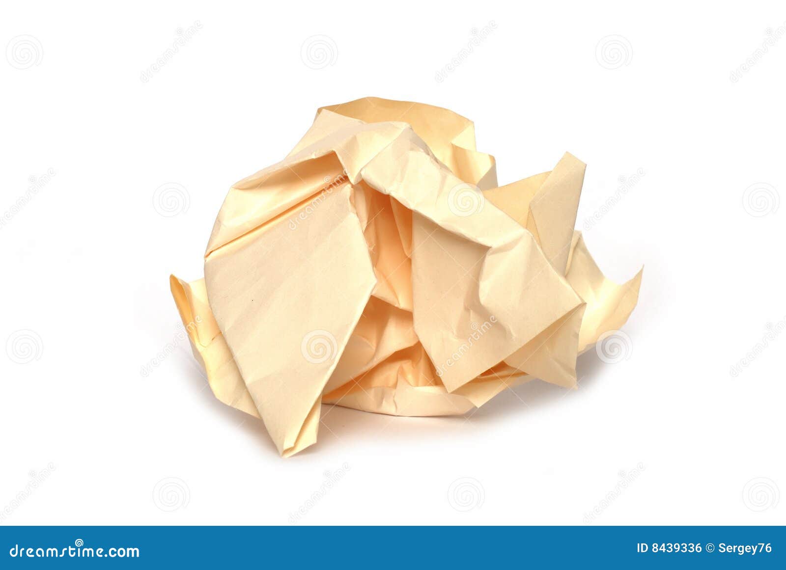 Crumpled paper ball stock photo. Image of crumple, rumple - 8439336