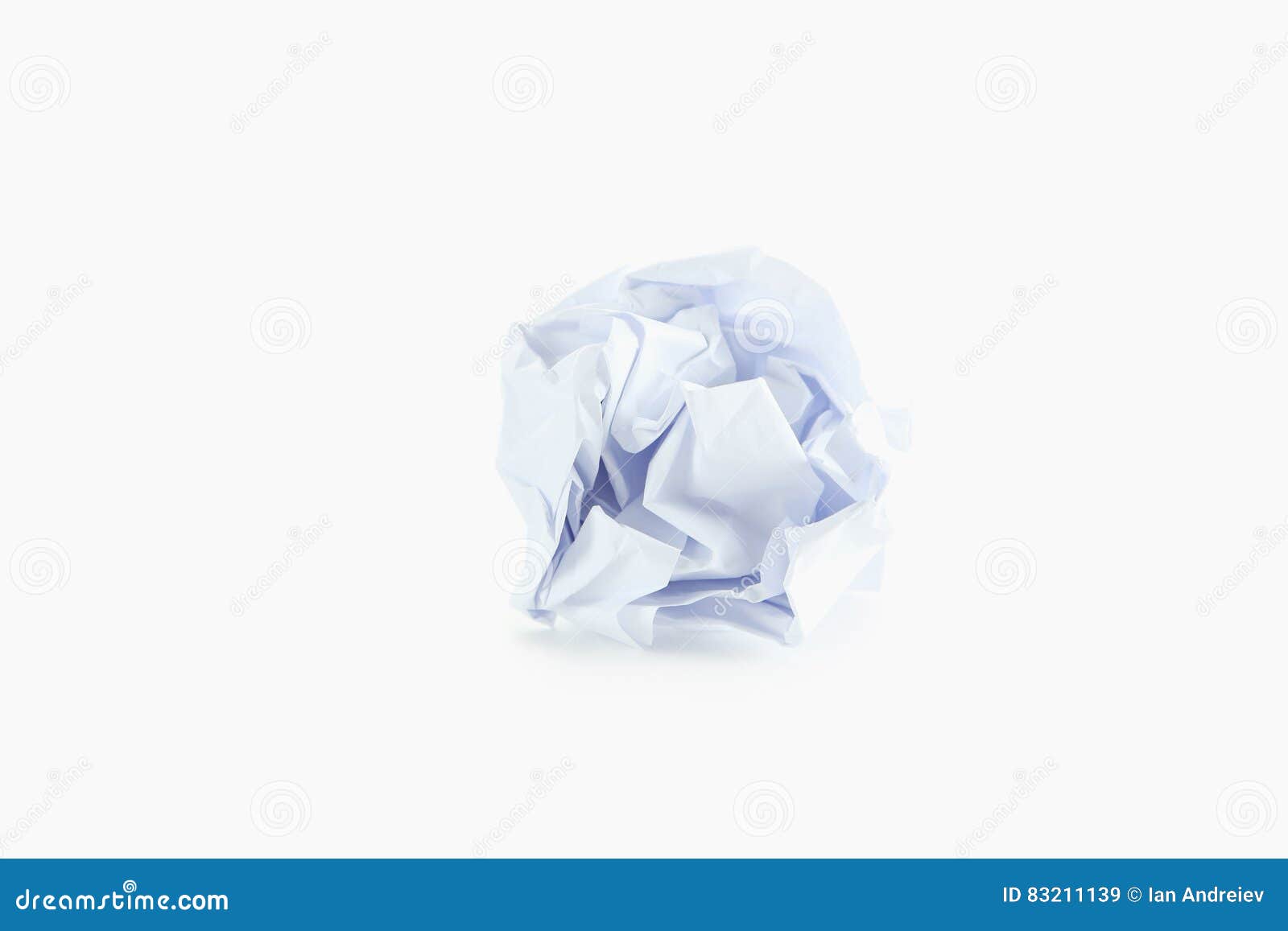 Crumpled paper ball stock image. Image of single, document - 83211139