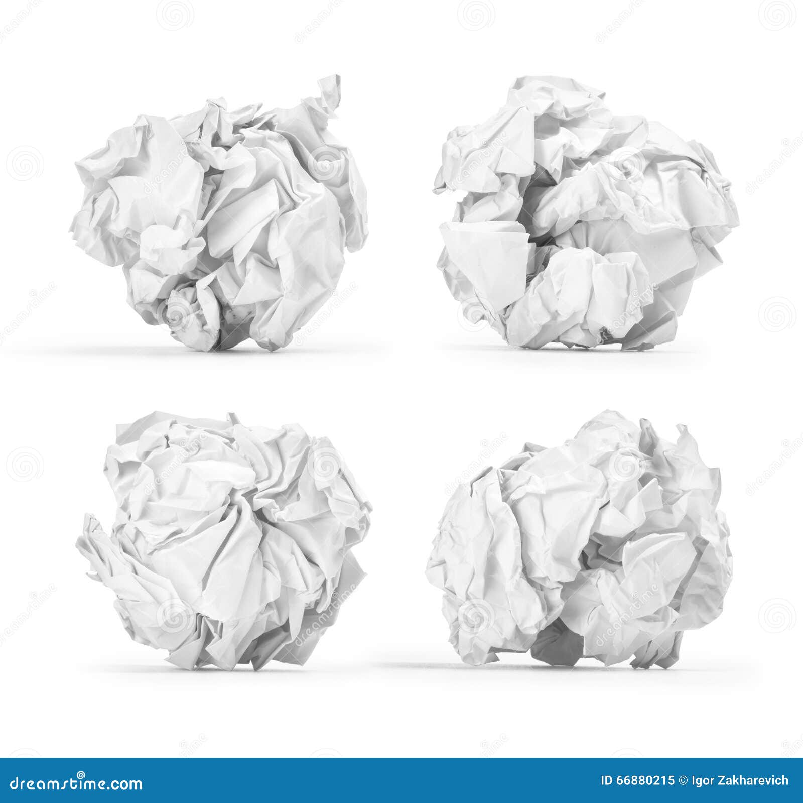 Crumpled Paper Ball Isolated Stock Image - Image of background, salute ...