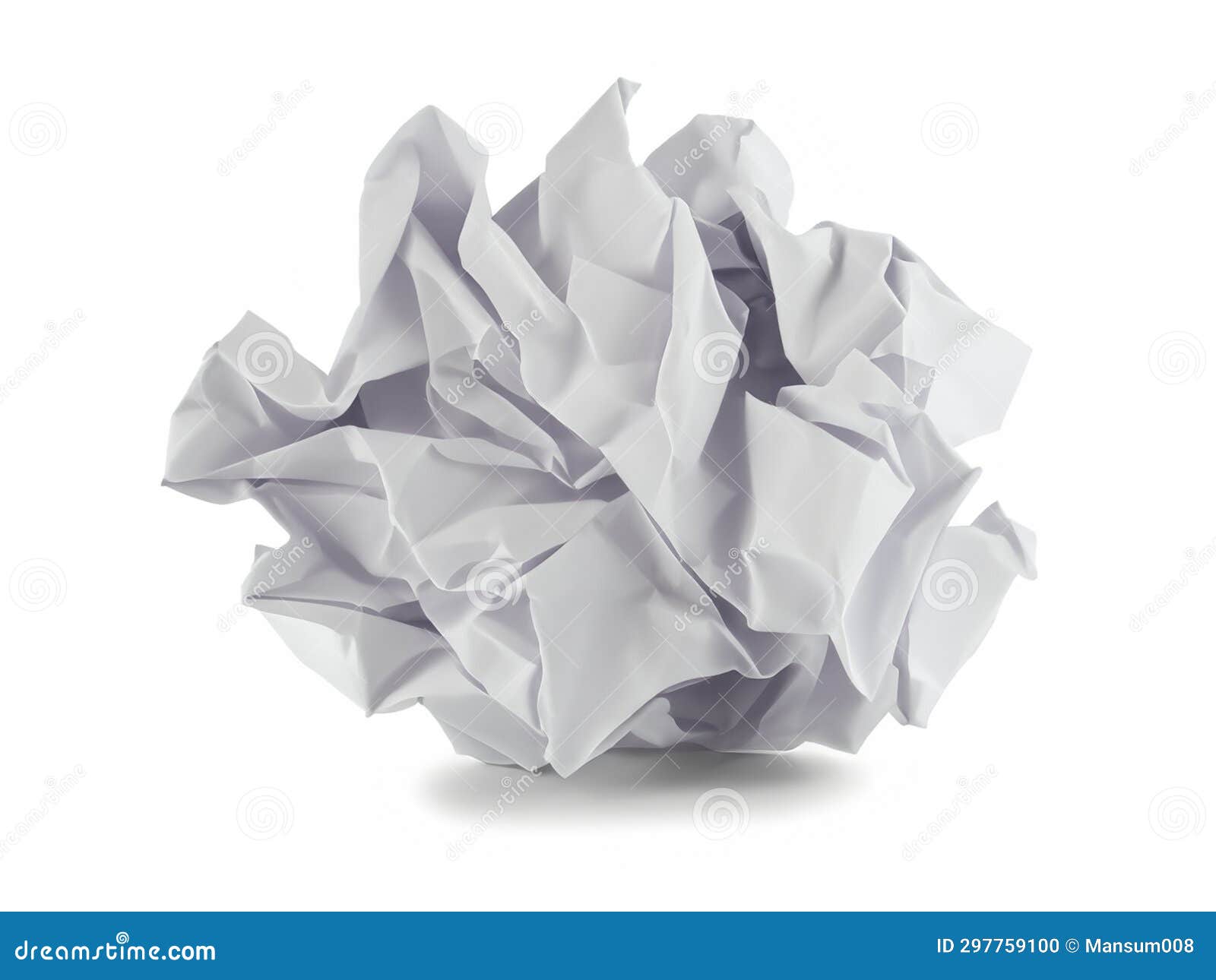 Crumpled Paper Ball Isolated on White Stock Photo - Image of crushed ...
