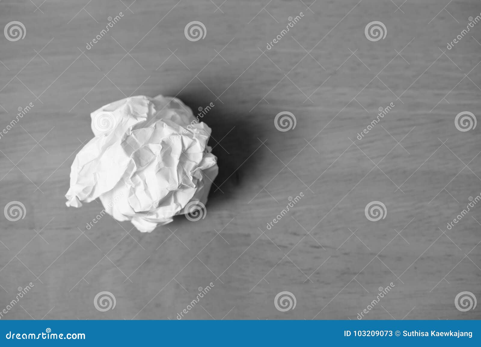 Crumpled Paper Ball, Rejection and Failure Idea. Stock Image - Image of ...