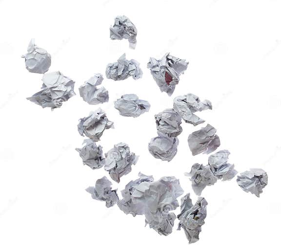 Crumpled Paper Ball is Symbol of Frustration Discarded Ideas, Isolated ...