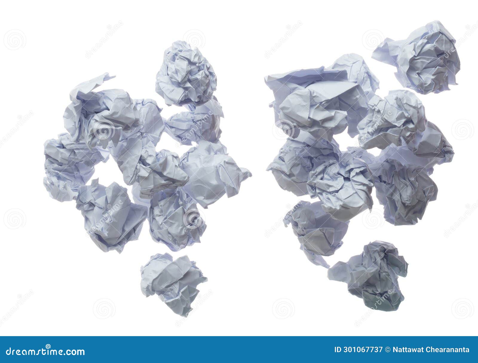 Crumpled Paper Ball is Symbol of Frustration Discarded Ideas, Isolated ...