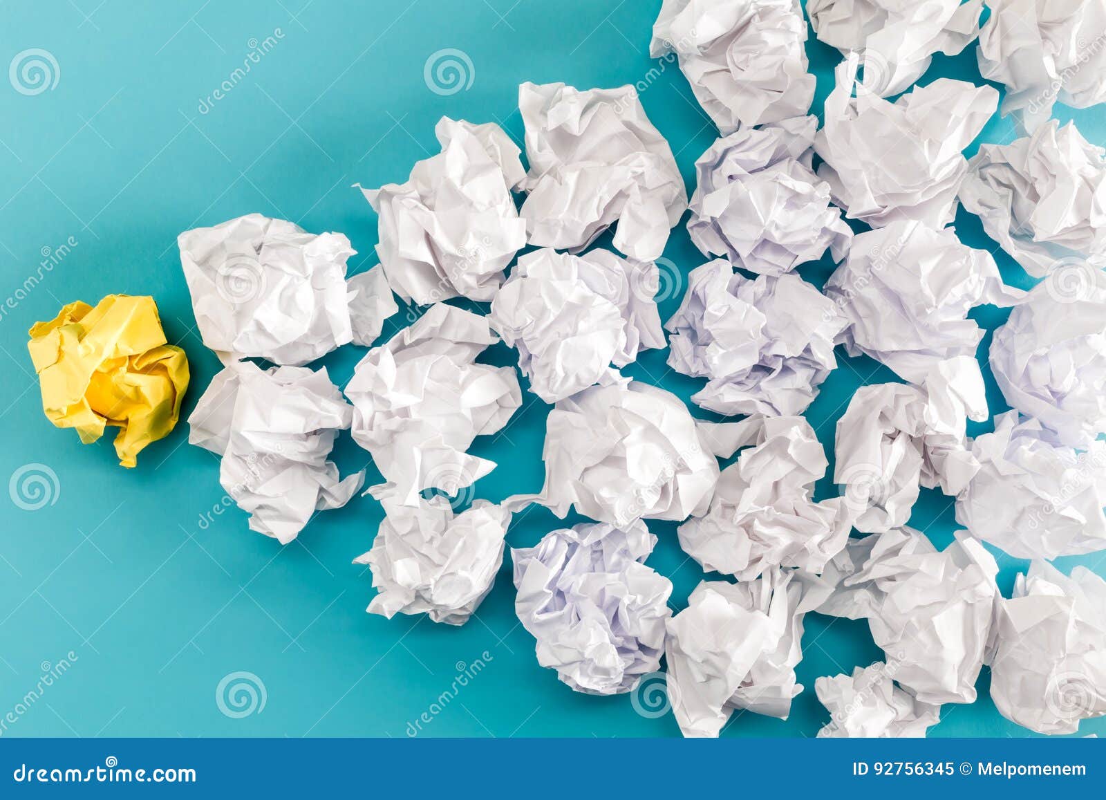 Crumpled paper balls stock image. Image of inspiration - 92756345