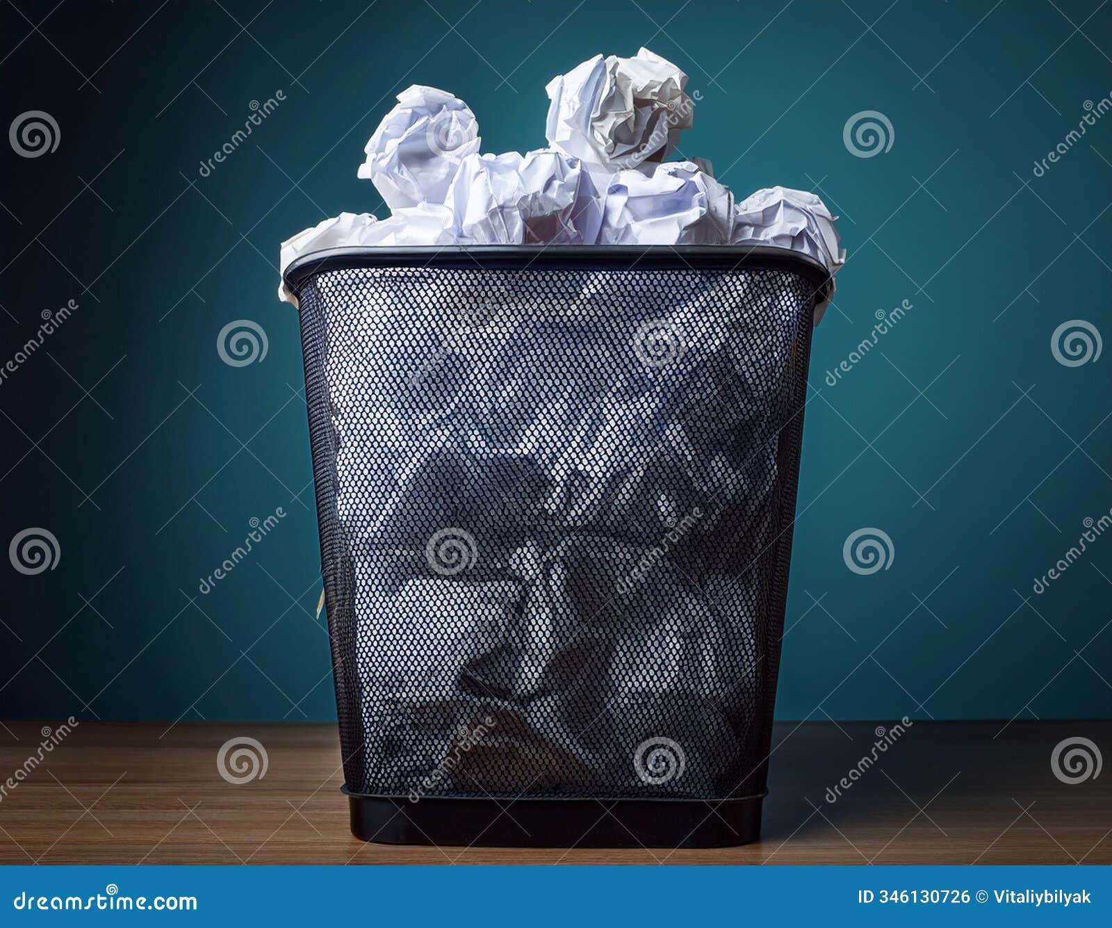 Crumpled Paper Balls Overflowing from a Trash Can As a Sign of ... Crumpled Paper Balls Overflowing from a Trash Can As a Sign of ...