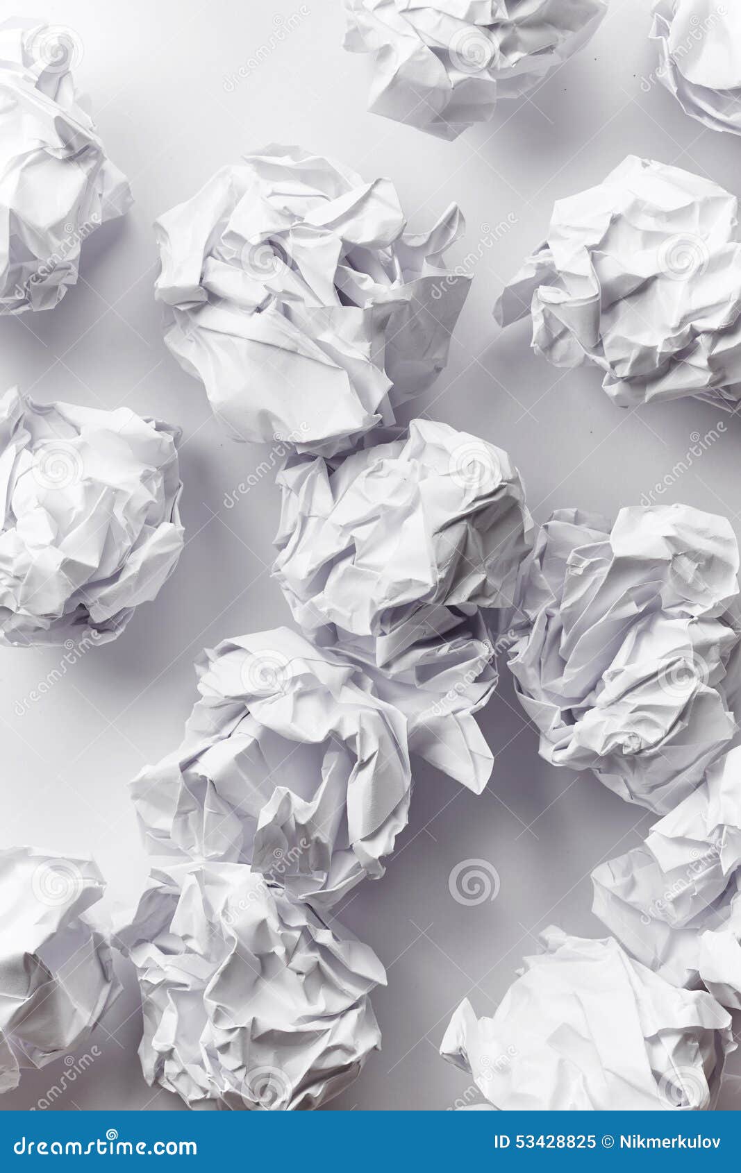 Crumpled paper balls stock image. Image of natural, grey - 53428825