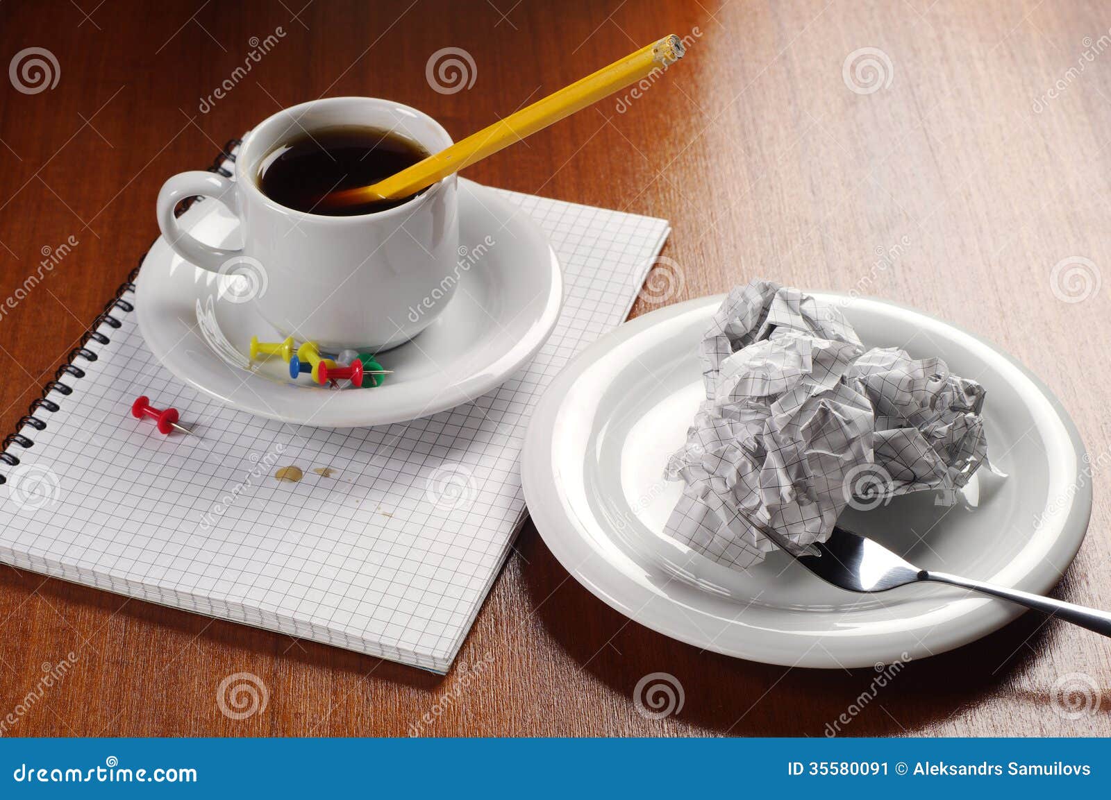 Crumpled paper and coffee stock image. Image of drink - 35580091