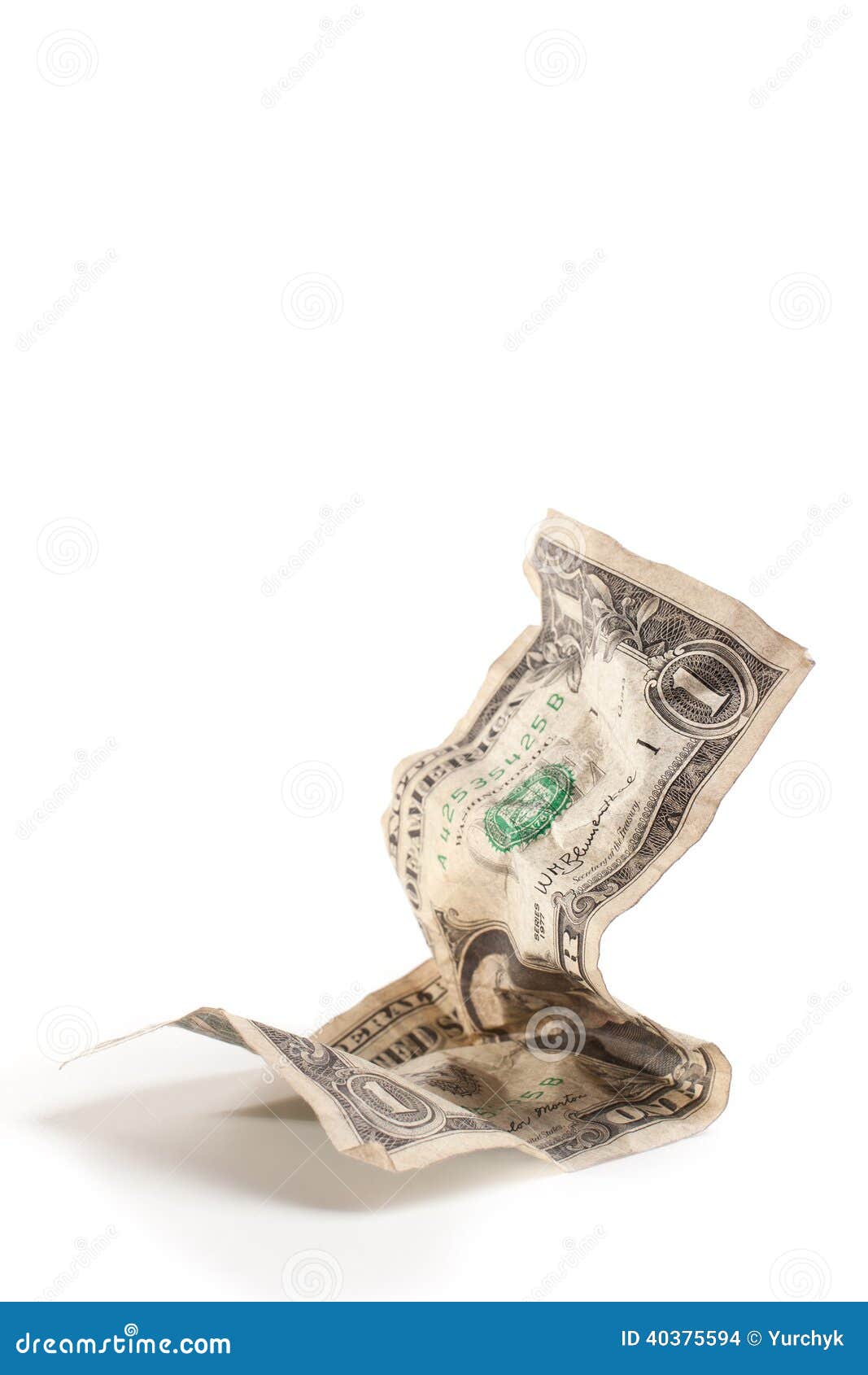 Crumpled paper dollar stock photo. Image of crumpled - 40375594