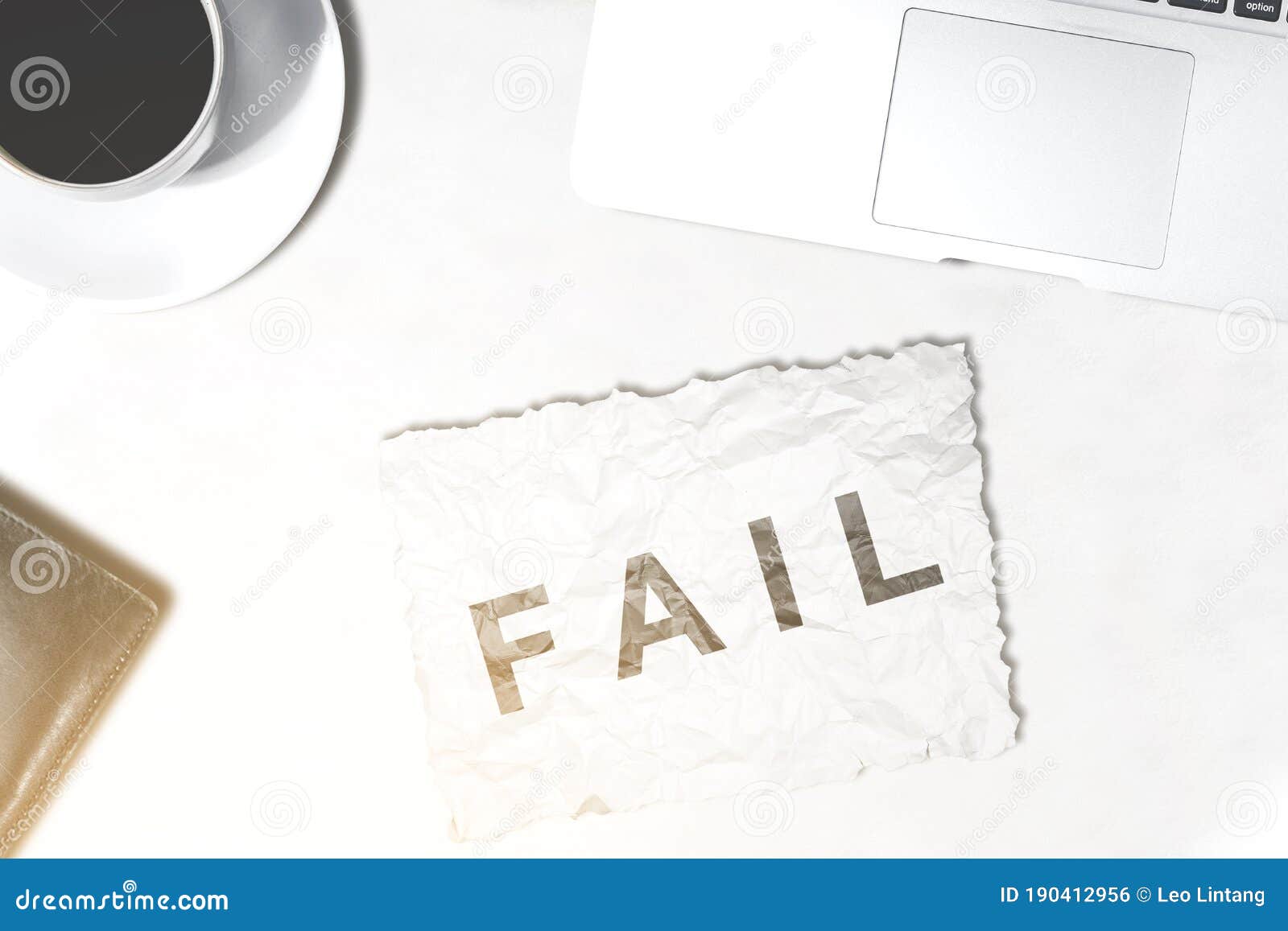 Crumpled Paper with Fail Text Stock Photo - Image of bankruptcy ...