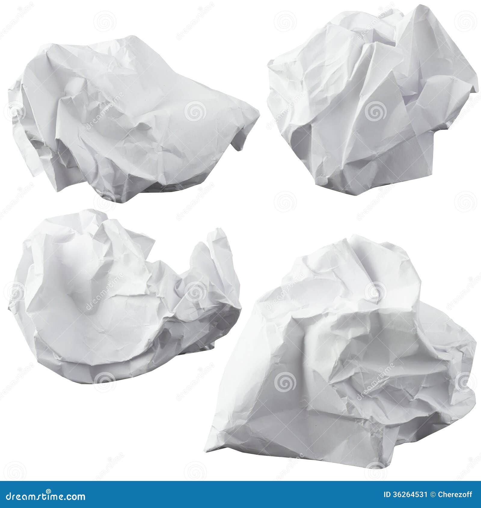 Crumpled Wasted Paper. Realistic Torn Paper Sheet With Ripped Envelope ...