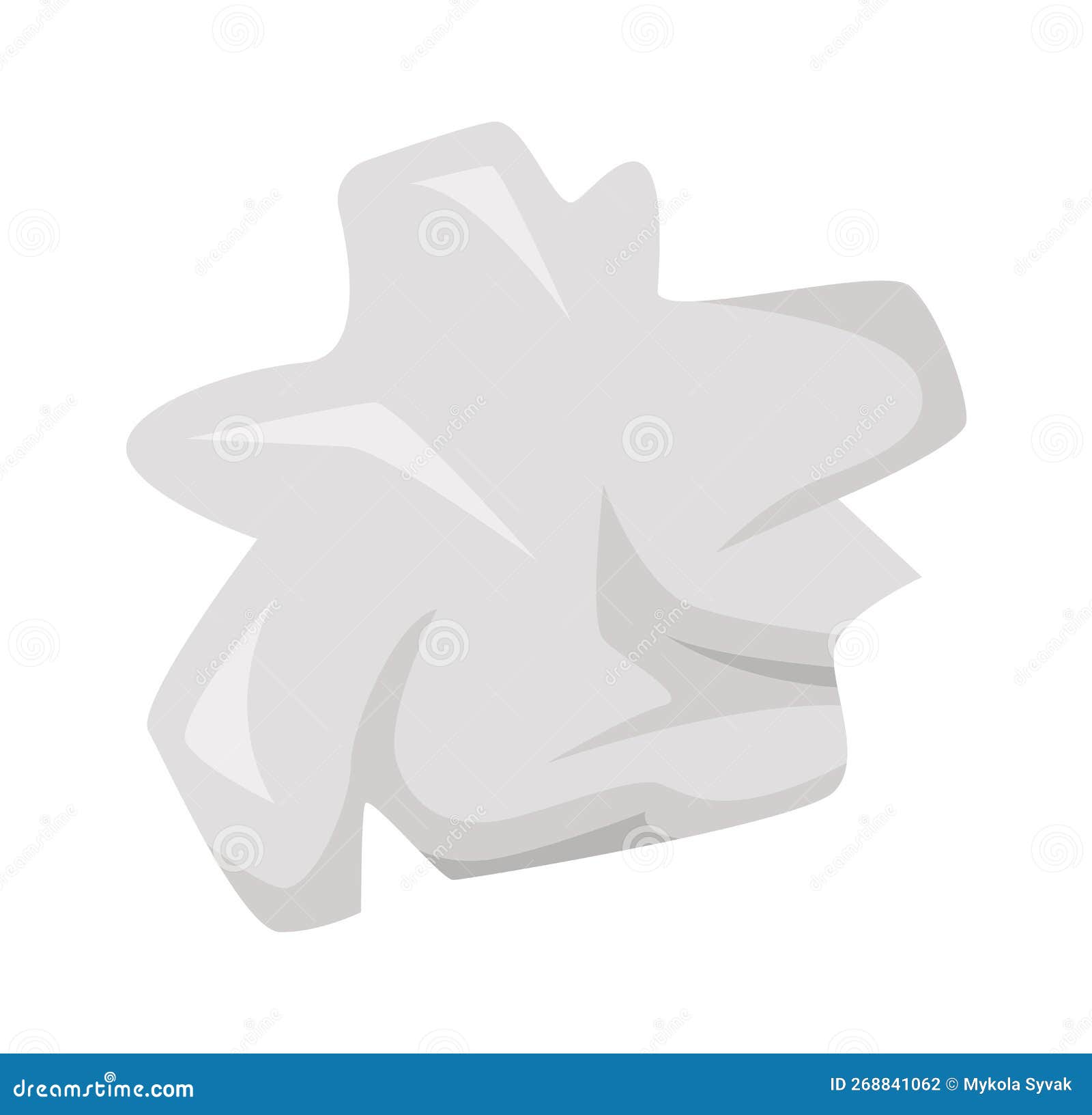 Crumpled Paper Garbage Flat Icon Waste Sorting and Utilization Stock ...