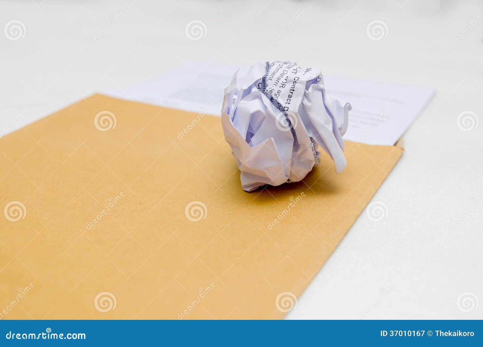 Crumpled paper in hand stock image. Image of frustration - 37010167