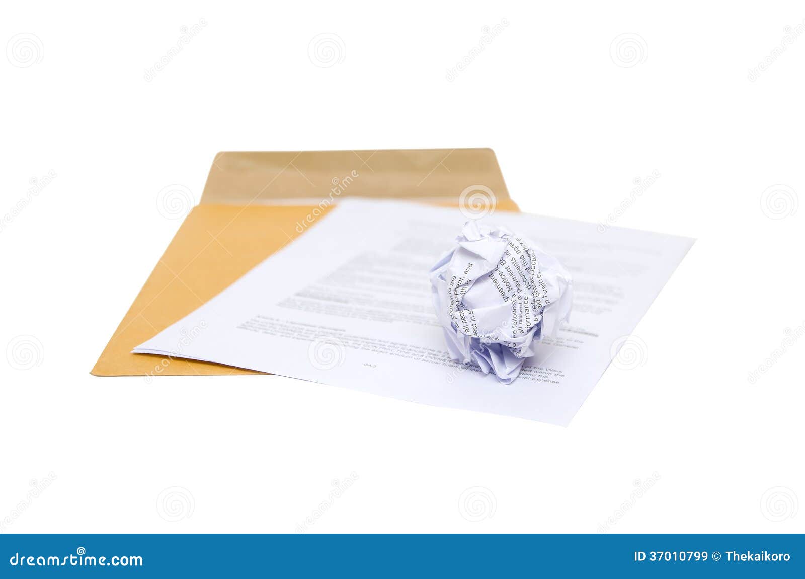 Crumpled paper in hand stock image. Image of correspondence - 37010799