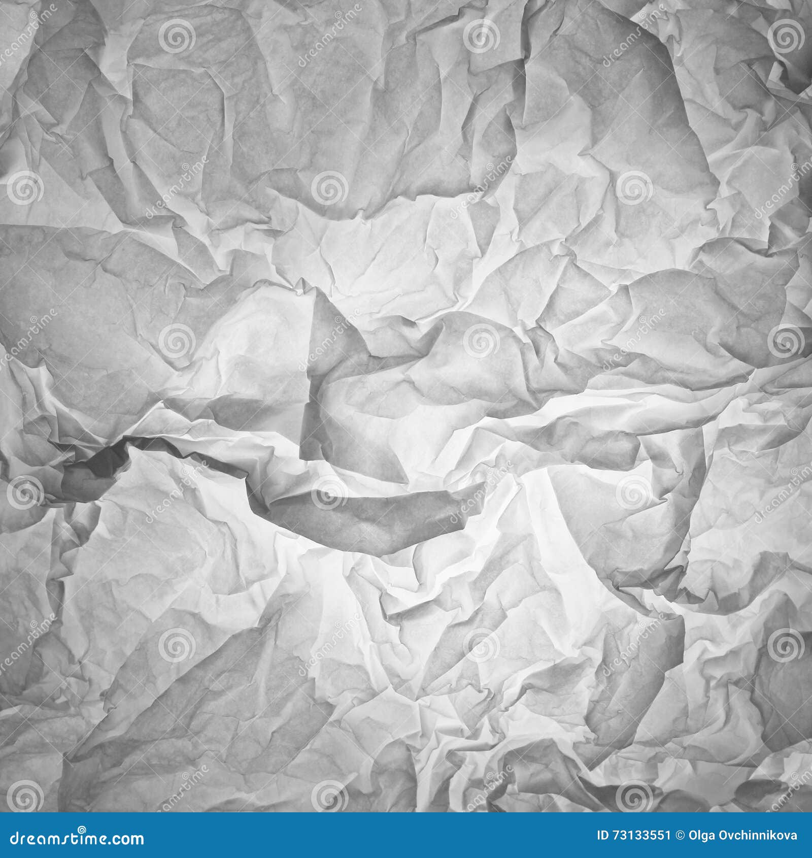 Crumpled Paper, Illuminated by Soft Light Stock Image - Image of ...