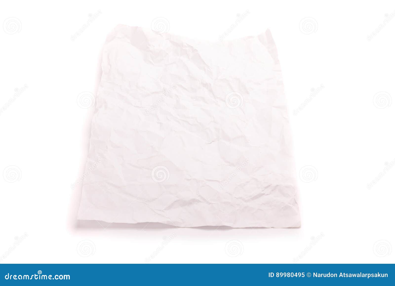 Crumpled Paper Isolated on White Background Stock Image - Image of ...