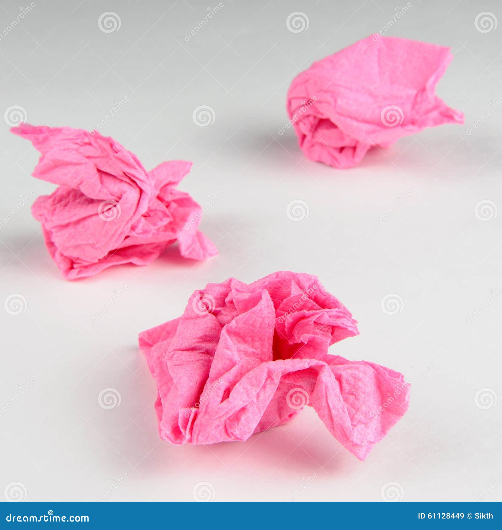 Crumpled Paper Napkins stock image. Image of creasy, rubbish - 61128449