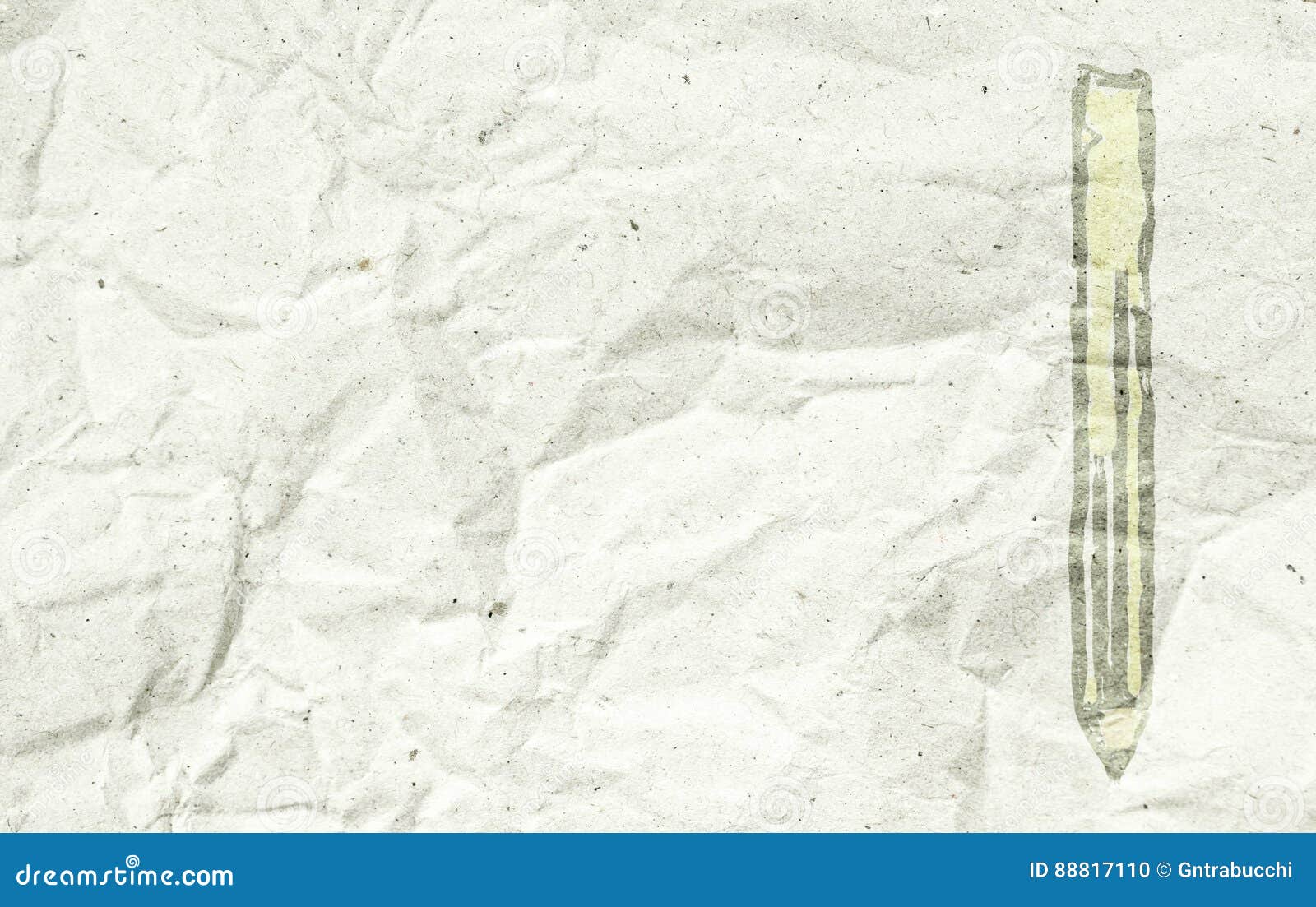 Crumpled paper stock photo. Image of copy, creased, drawing - 88817110