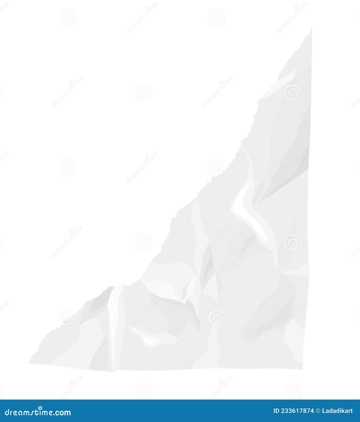 Crumpled Paper Scrap. Ripped White Page Piece Stock Vector ...