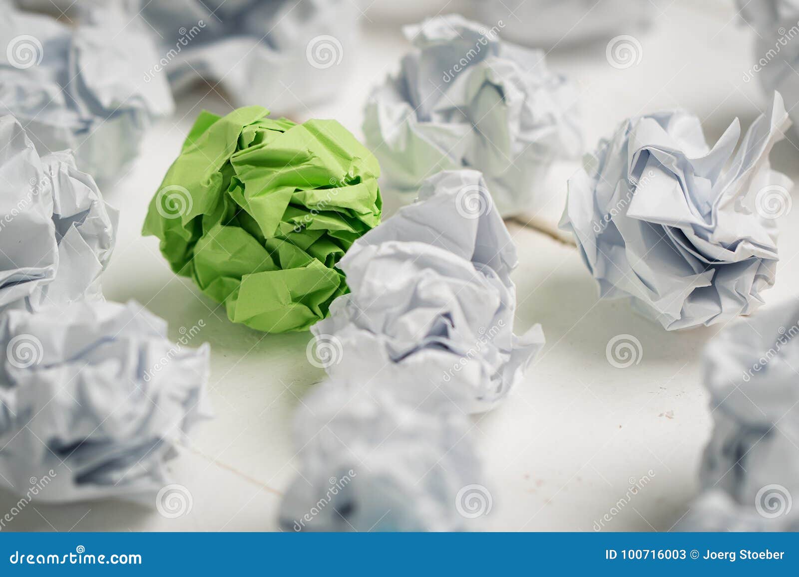 Crumpled Paper Symbolizing Different Solutions with One Standing Out ...
