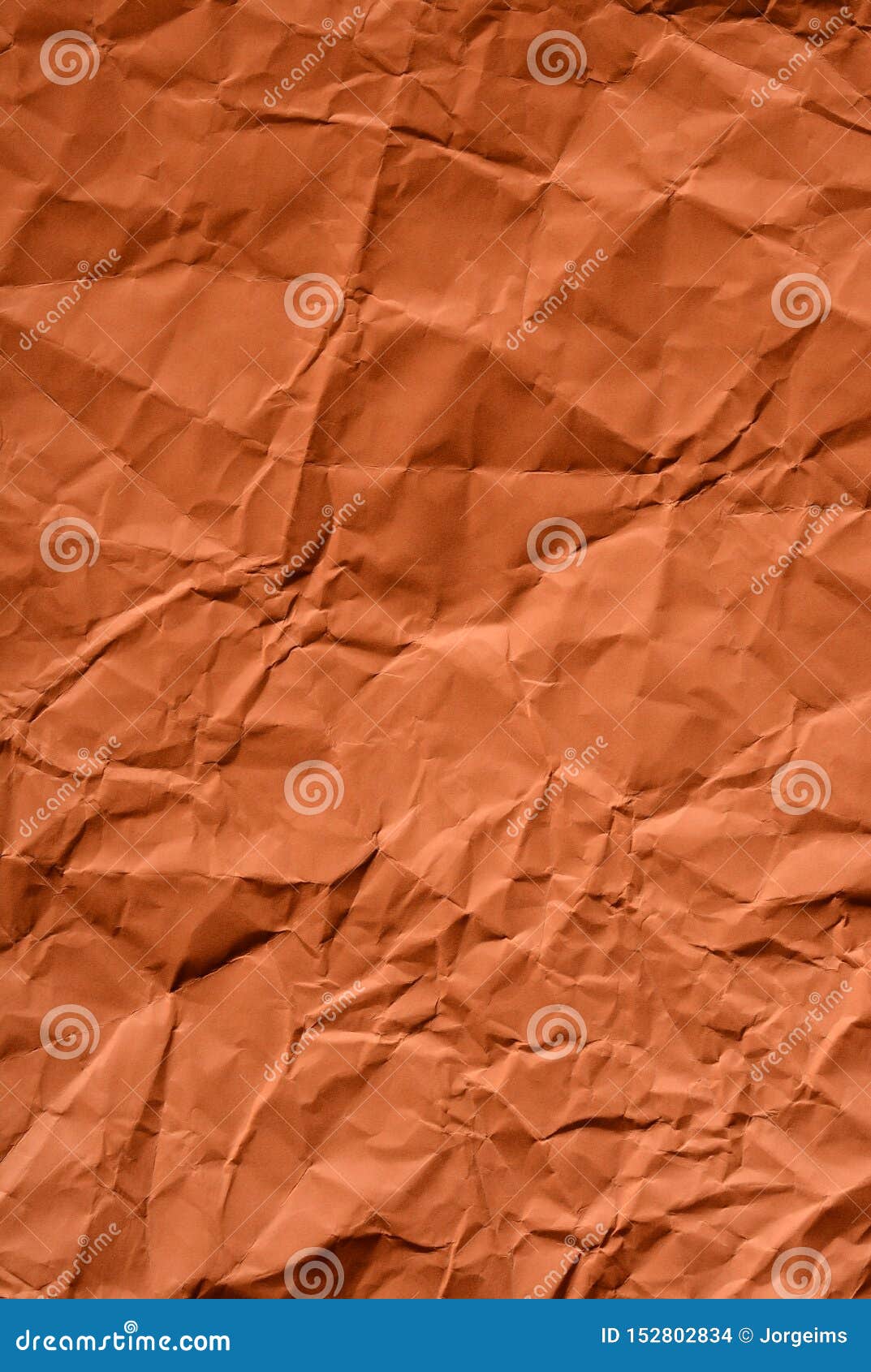 Crumpled Paper Texture, Orange Stock Photo - Image of shadows, color ...