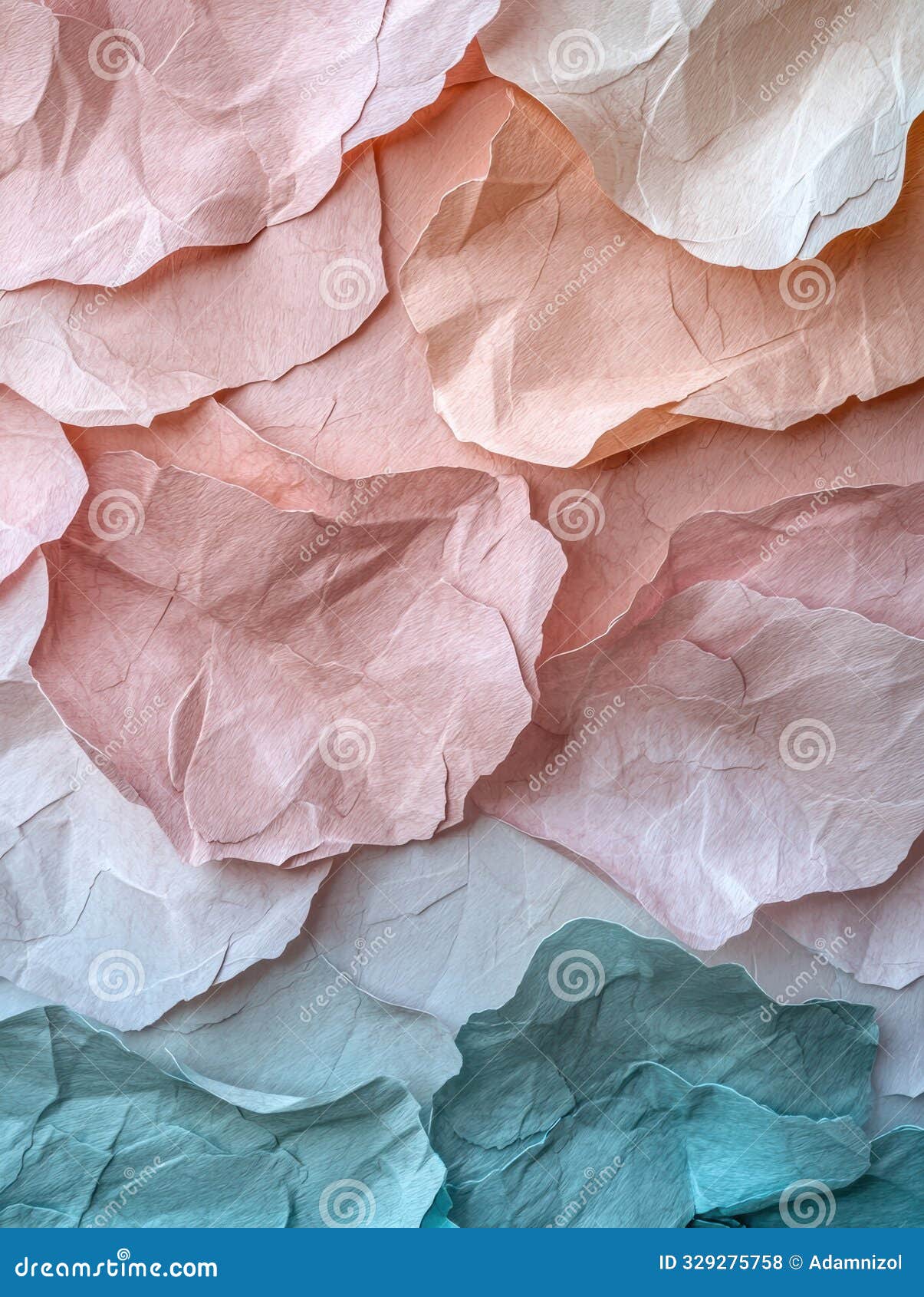 Crumpled Paper Texture in Pastel Colors Stock Illustration ...