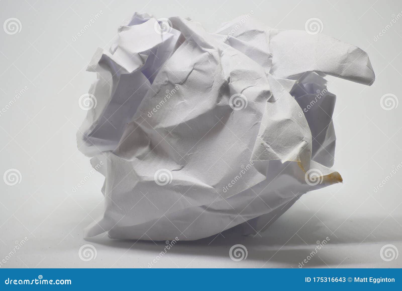 Crumpled paper stock image. Image of texture, space - 175316643