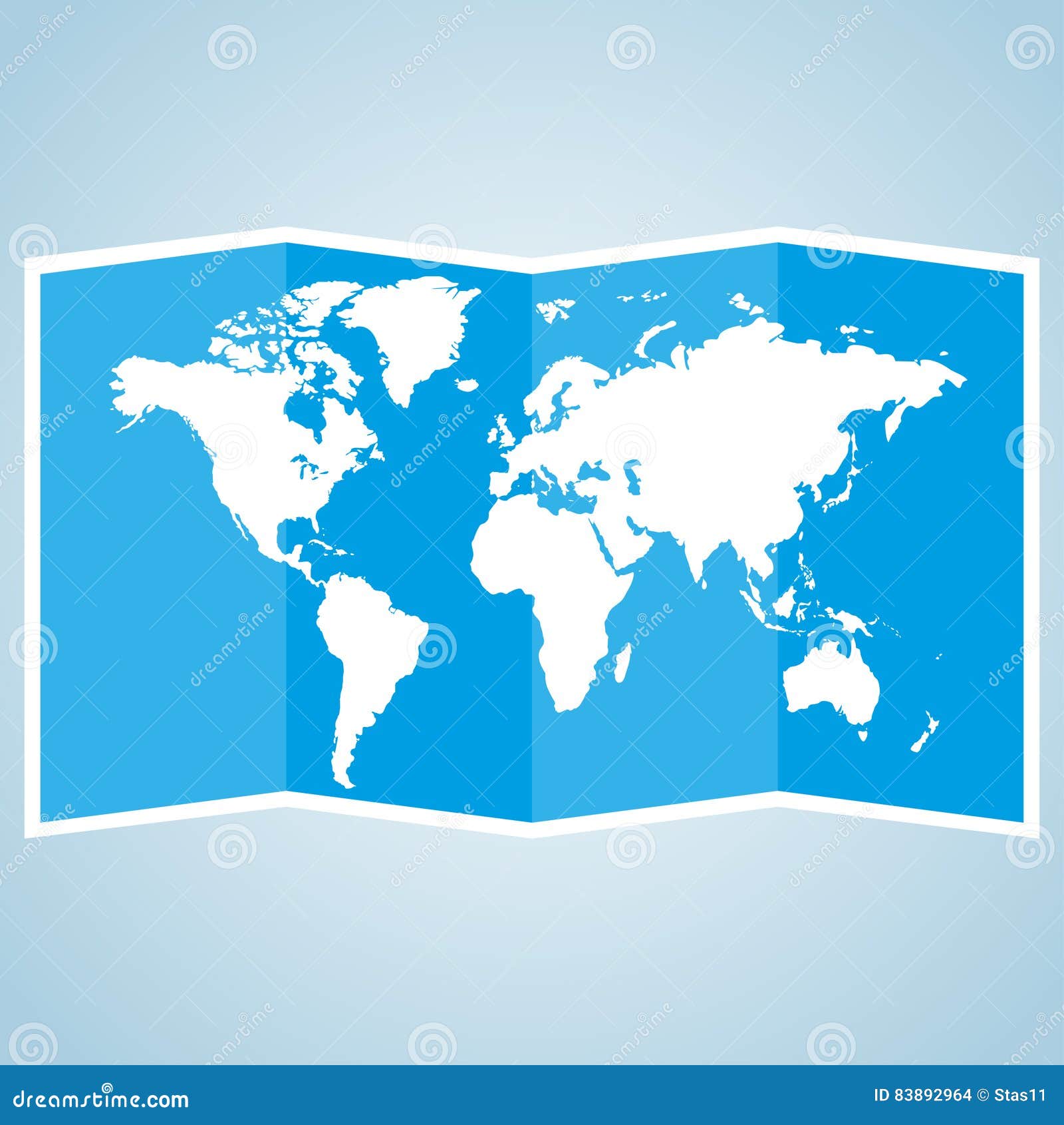 Crumpled Paper of World Map. Vector Illustration Stock Illustration ...