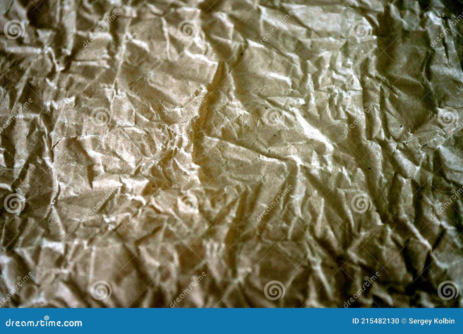 Crumpled parchment paper stock photo. Image of paper - 215482130