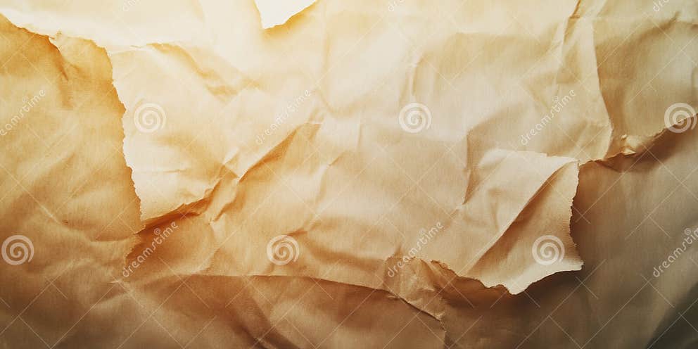 Crumpled Parchment Texture Background in Warm Tones for Creative Design ...
