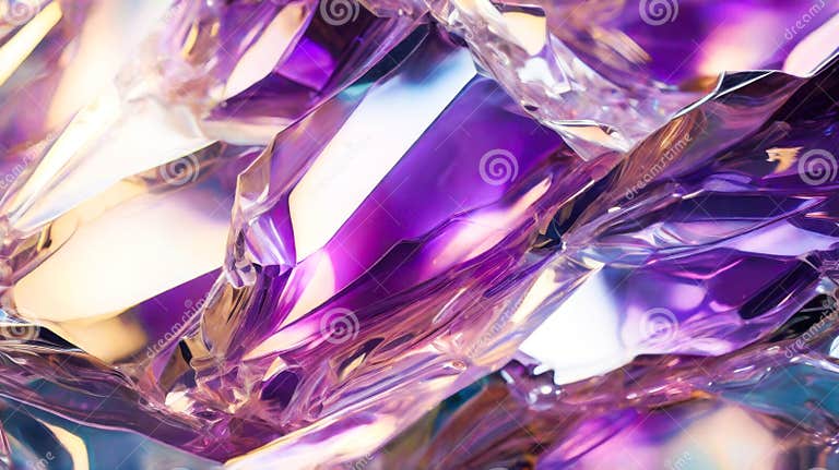 Crumpled Pattern Background. Glass Crystals Effect Stock Photo - Image ...