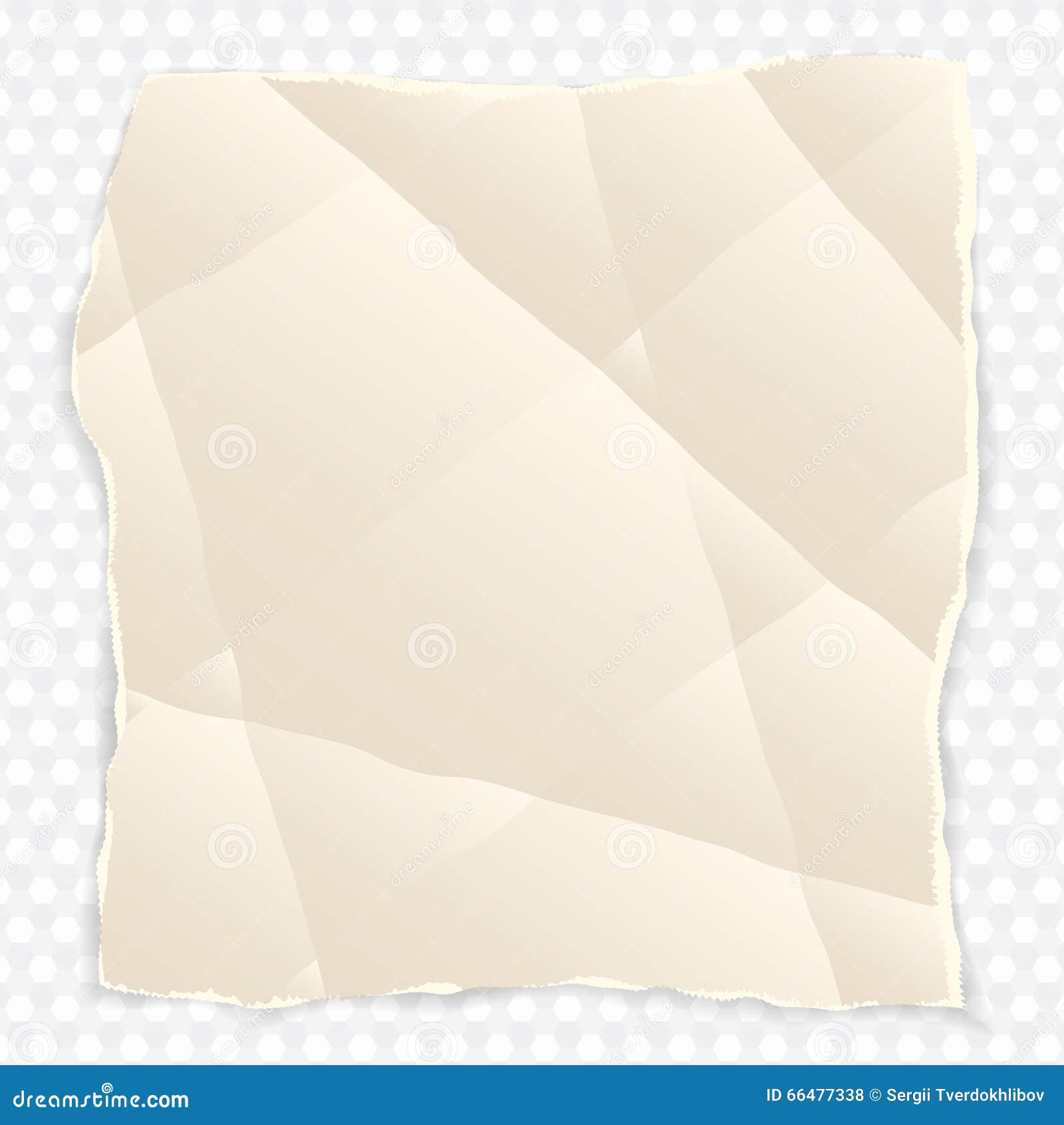 Crumpled Piece Of Paper With Torn Edges Stock Vector - Illustration of ...