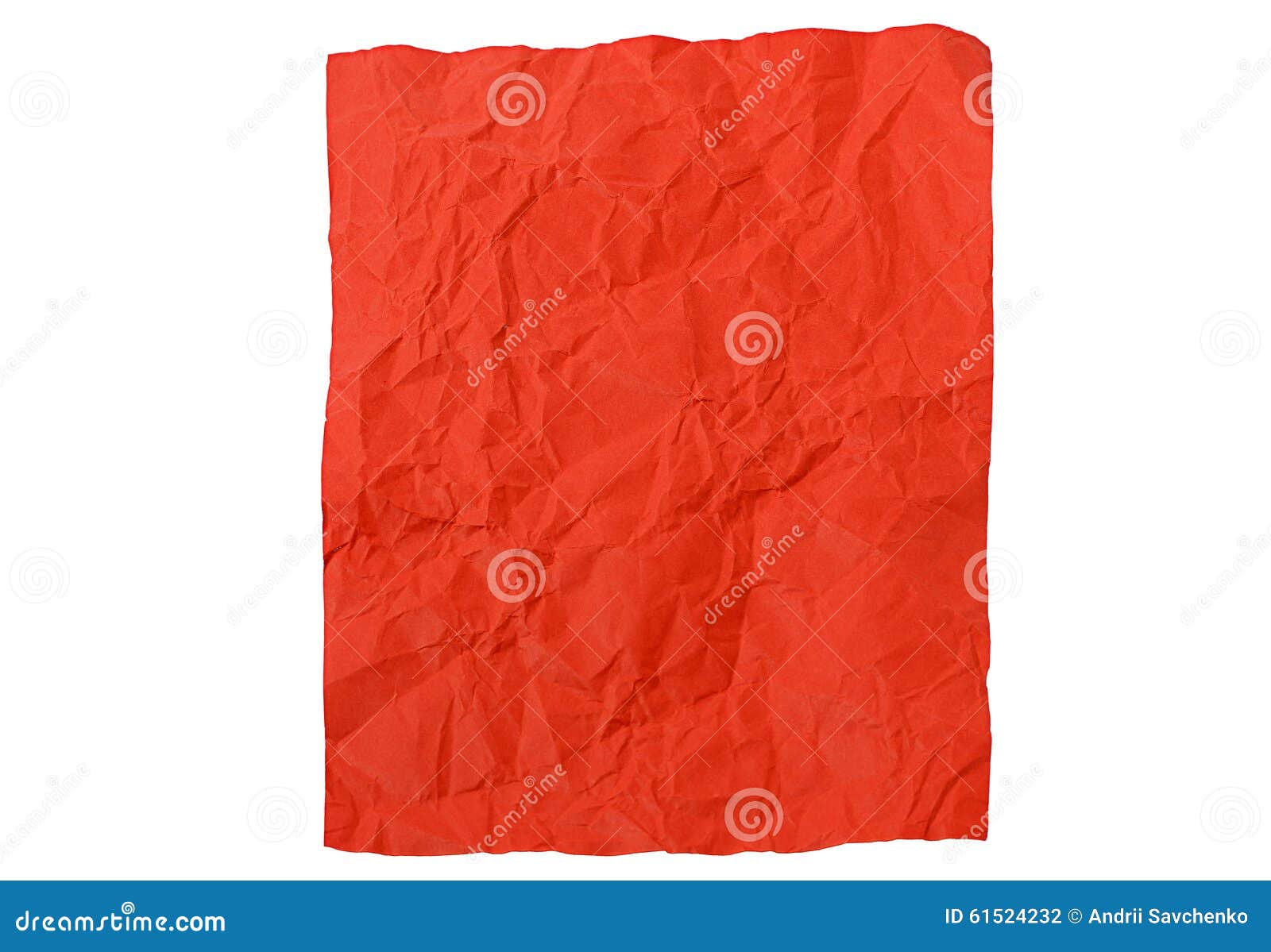 Crumpled Piece of Red Paper Stock Photo - Image of pattern, letter ...