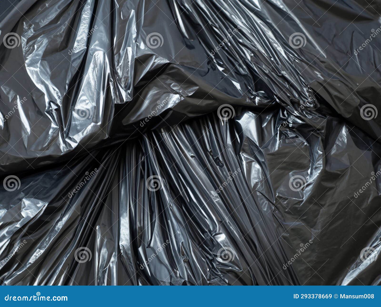 Crumpled Plastic Bag Texture Stock Image - Image of black, disposal ...