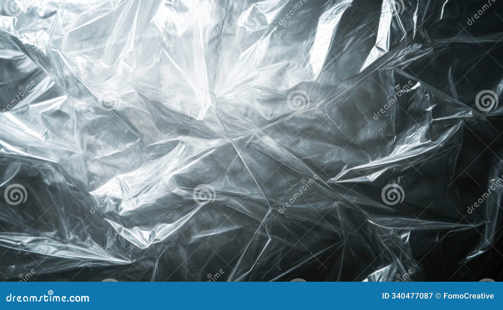 Crumpled Plastic Wrap Texture with Light and Shadow Stock Illustration ...